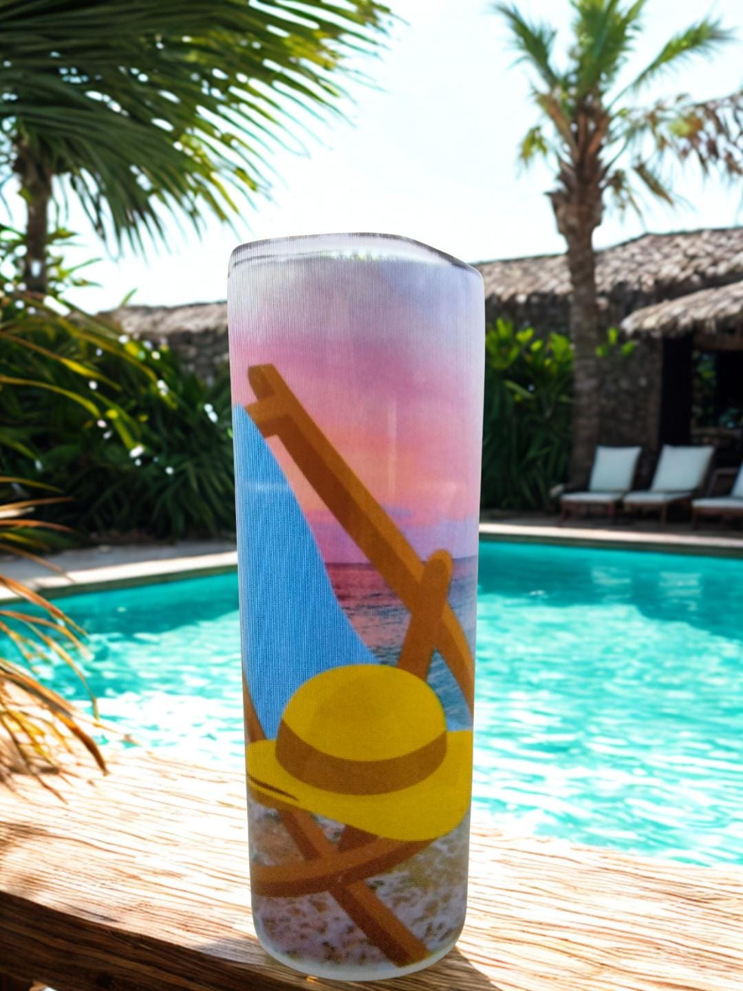 Beach Chair on Sand20 Oz. Stainless Steel Insulated Tumbler - Etsy