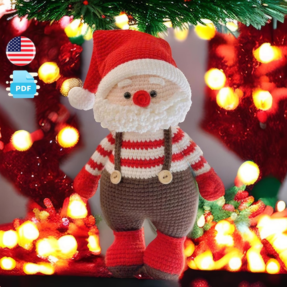 Santa Crochet Pattern, Santa Claus Amigurumi, Santa Claus Crochet ...
