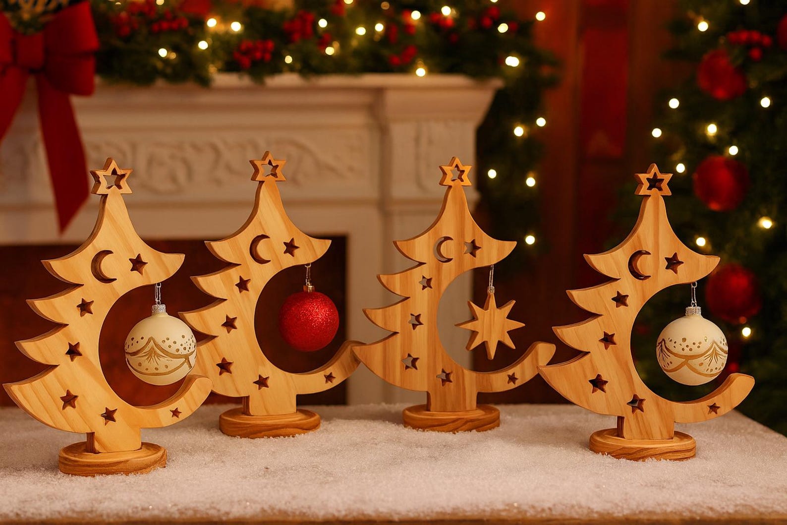 Handcrafted Pine Christmas Tree Centerpiece: Scandinavian Wood Decor - Etsy
