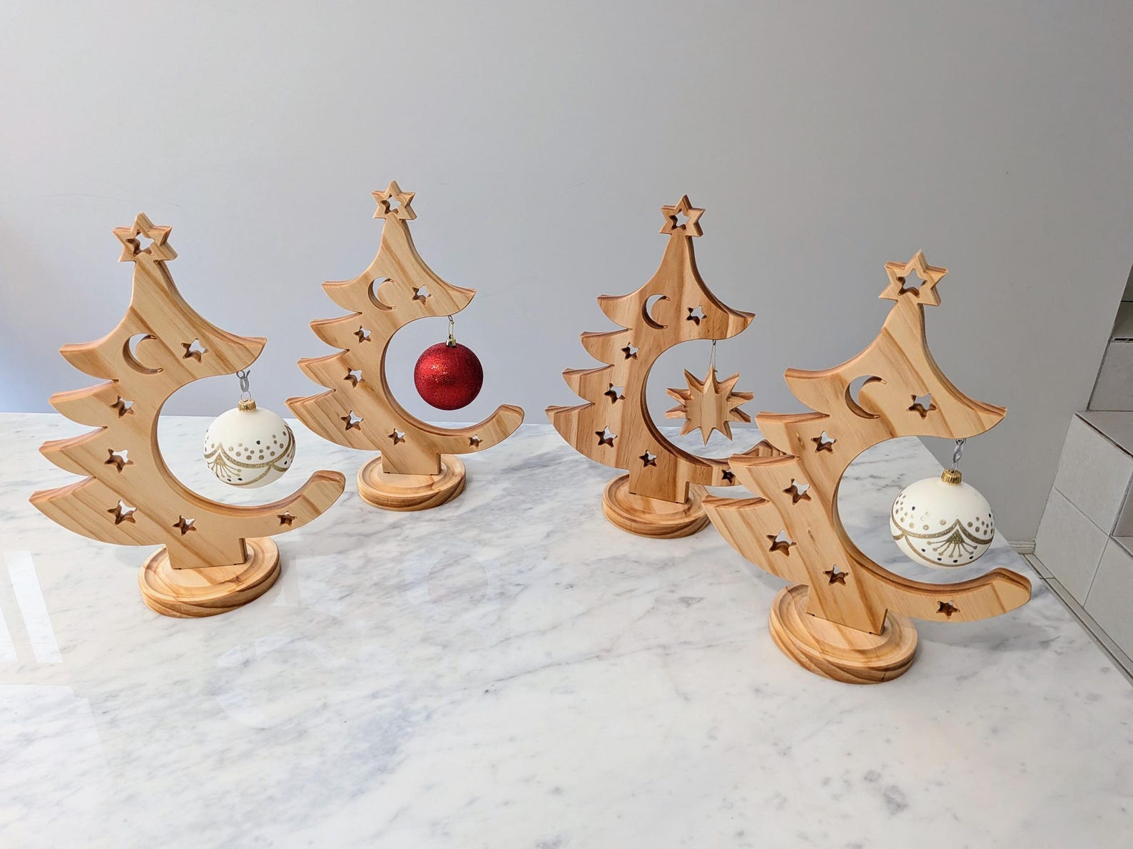Handcrafted Pine Christmas Tree Centerpiece: Scandinavian Wood Decor - Etsy