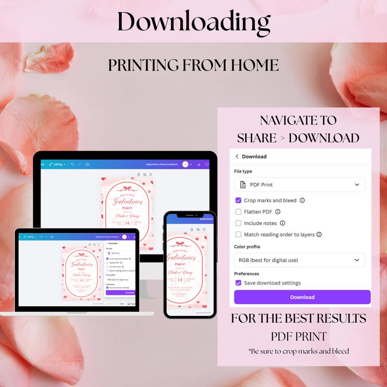 Galentine's Party Invitation Printable Template, Editable Girls ...