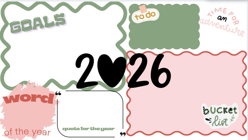 2026 VISION BOARD PRINTABLE - Etsy