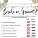 Do You Know the Couple Best Game Bridal Shower Game Greenery Wedding Shower Game Engagement ...