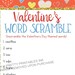 Printable Valentine's Day Game, Valentines Word Scramble Game ...