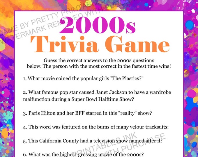 Y2K Party Trivia 00s Party Virtual Trivia Zoomer Gen Z Quiz Zoom Quiz ...