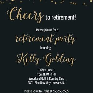 Retirement Party Invitation Printable Virtual Retirement - Etsy Canada