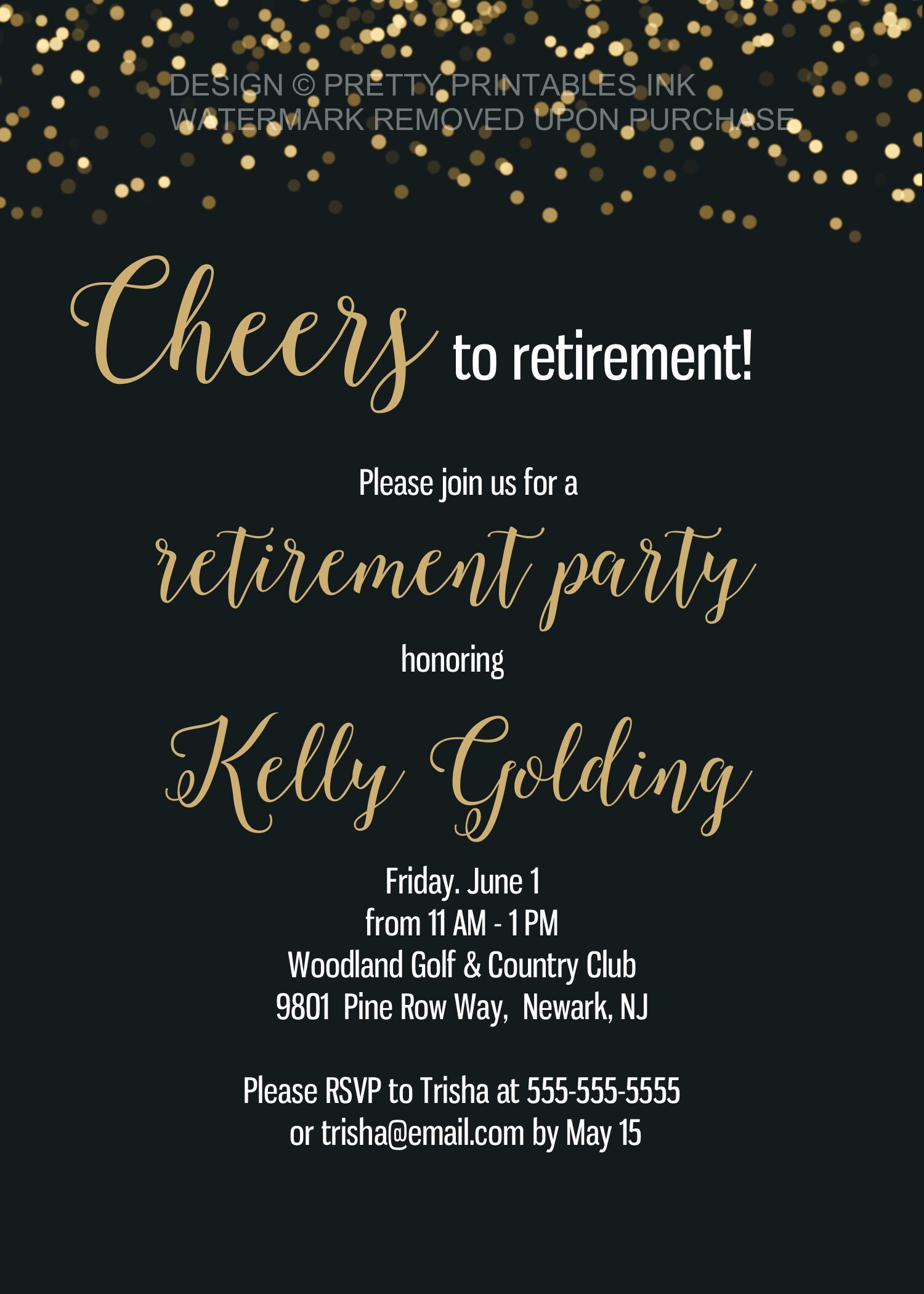 Retirement Party Invitation Printable Virtual Retirement | Etsy Canada
