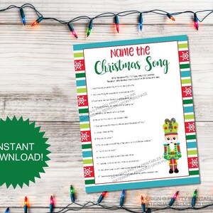 Printable Christmas Game, Instant Download Christmas Game, Christmas ...