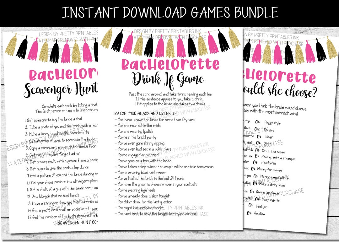 Printable Bachelorette Party Games Bachelorette Game Bundle - Etsy