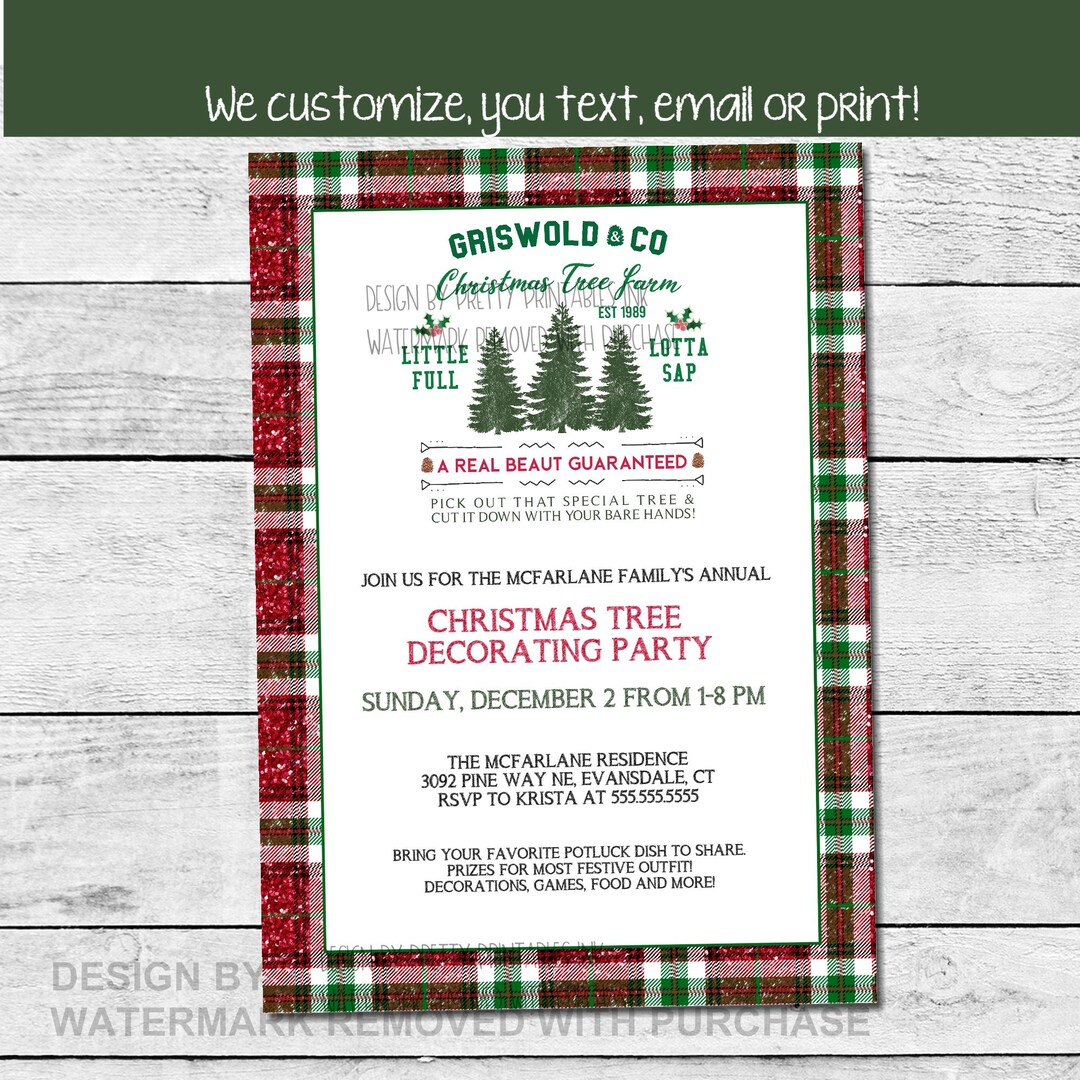Griswold and Co Christmas Invitation, Christmas Vacation Invitation ...
