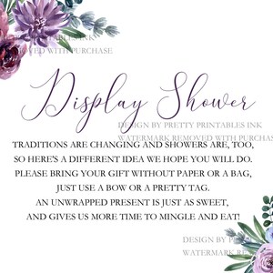 Instant Download Display Shower Insert Display Shower Card - Etsy