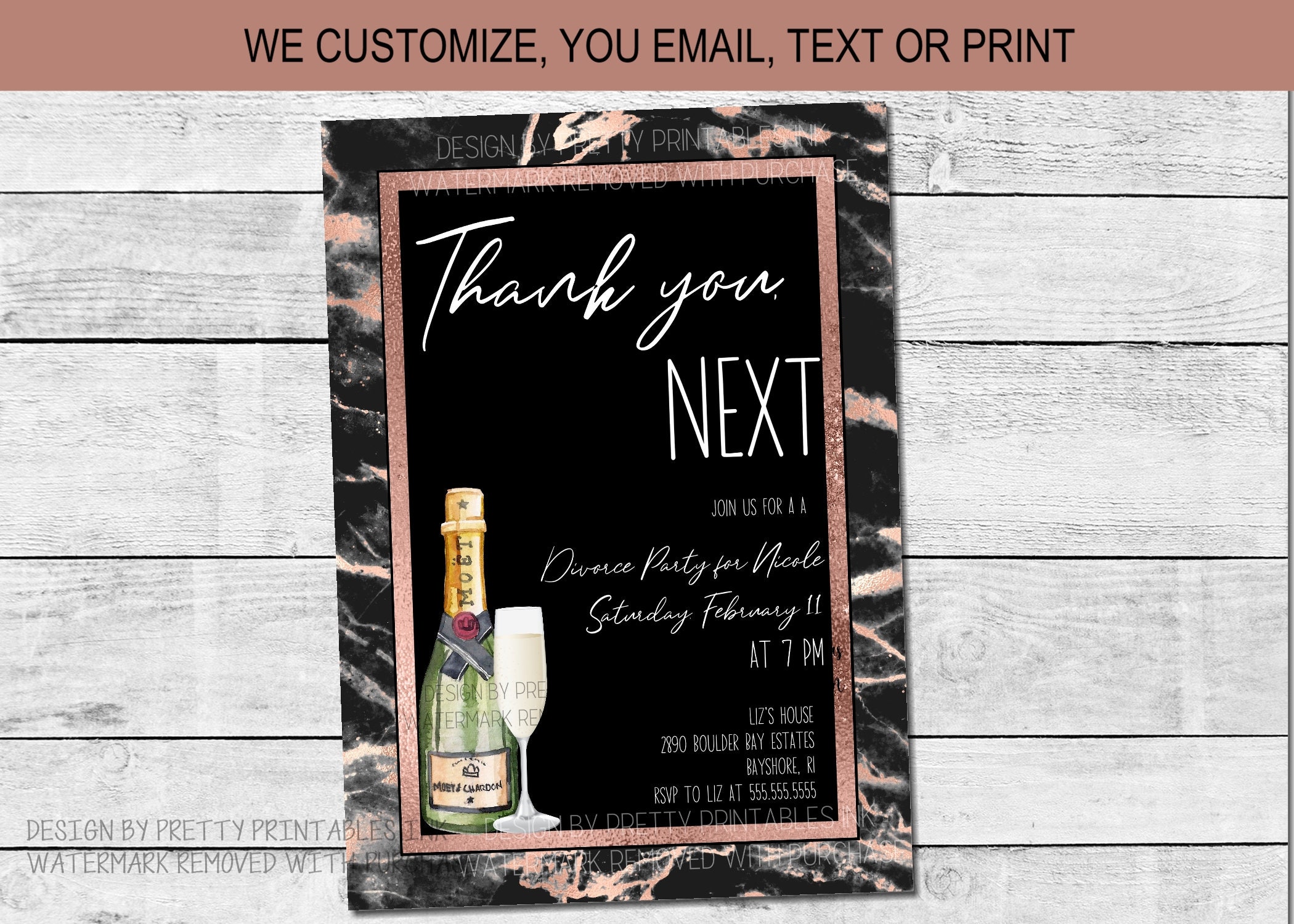Divorce Party Invitation Breakup Party Invitation Thank You - Etsy