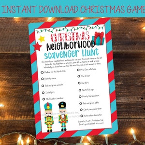 Christmas Scavenger Hunt Game Printable | Family Christmas Activity ...