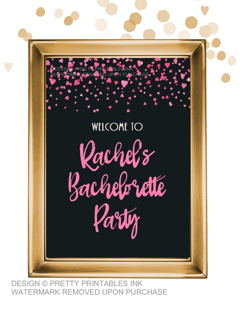Printable Bachelorette Party Sign Custom Bachelorette Welcome - Etsy