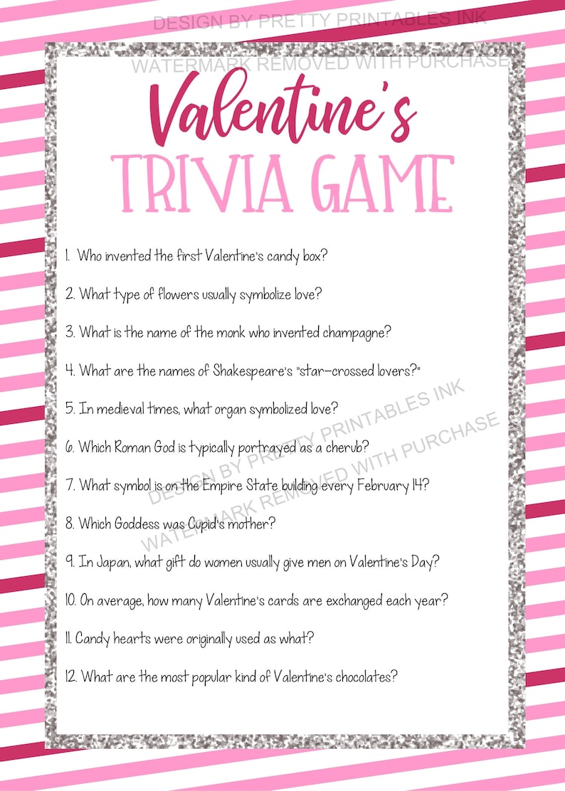 Printable Valentine's Day Game Printable, Galentine's Game, Valentines ...
