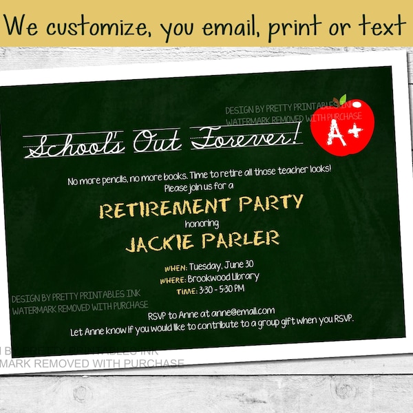 Virtual Retirement Party Invitation - Etsy