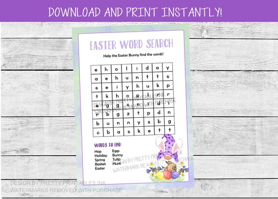 Easter Word Search Game | Printable Easter Game | Kids Easter Game ...