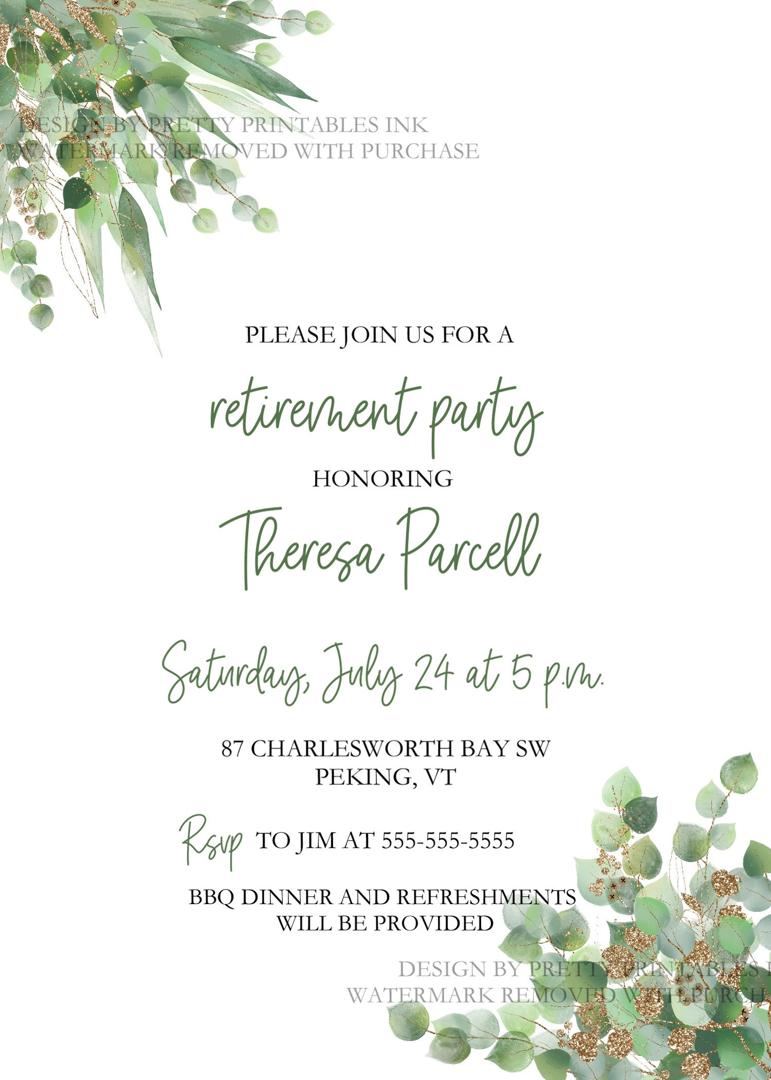 Printable Retirement Party Invitation Virtual Retirement | Etsy