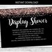 Instant Download Display Shower Insert Display Shower Card - Etsy