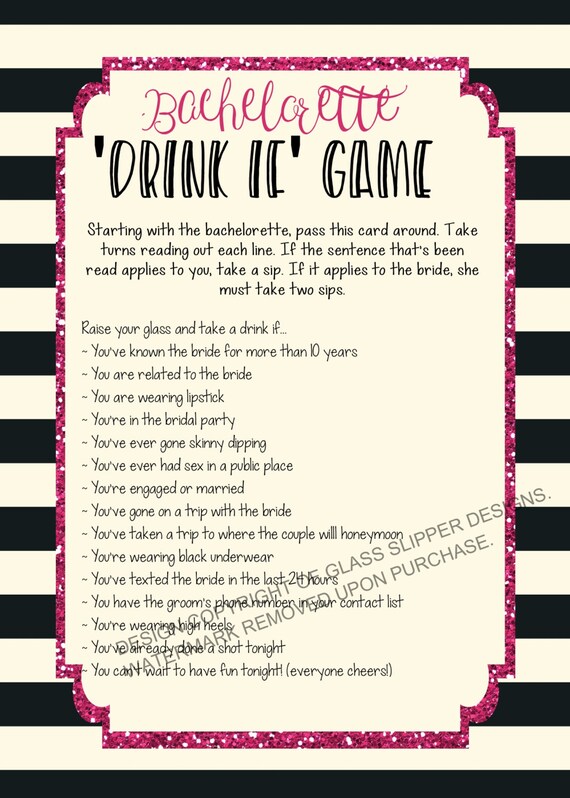 Printable Bachelorette Game Bachelorette Drinking Game Bachelorette 