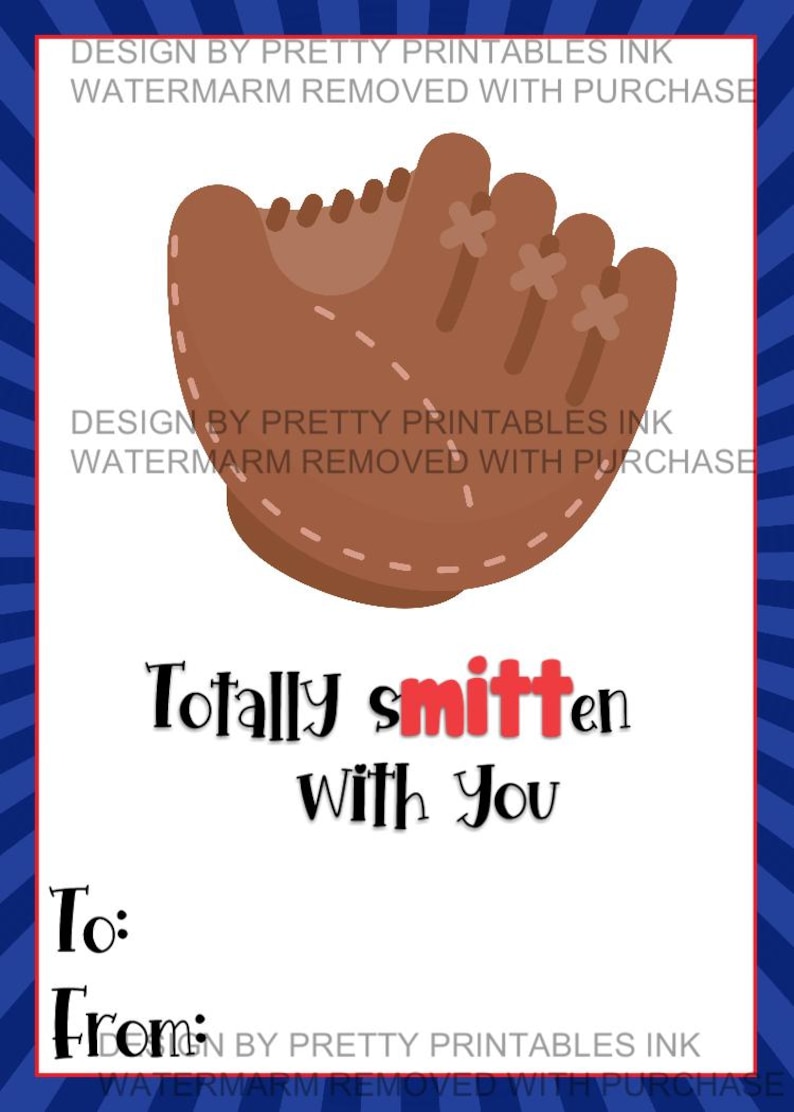 Baseball Valentines Cards Printable | Baseball Valentines for Kids ...