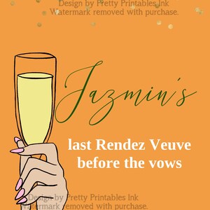 Veuve Before Vows Bachelorette Sign Bundle, Bachelorette Decorations ...