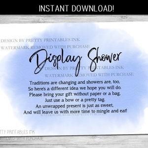 Display Shower Insert, Bridal Shower Display Insert, Baby Shower ...