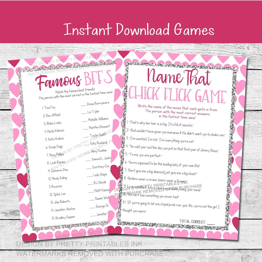Galentine's Day Games Printable, Valentine's Day Games, Girls Night ...