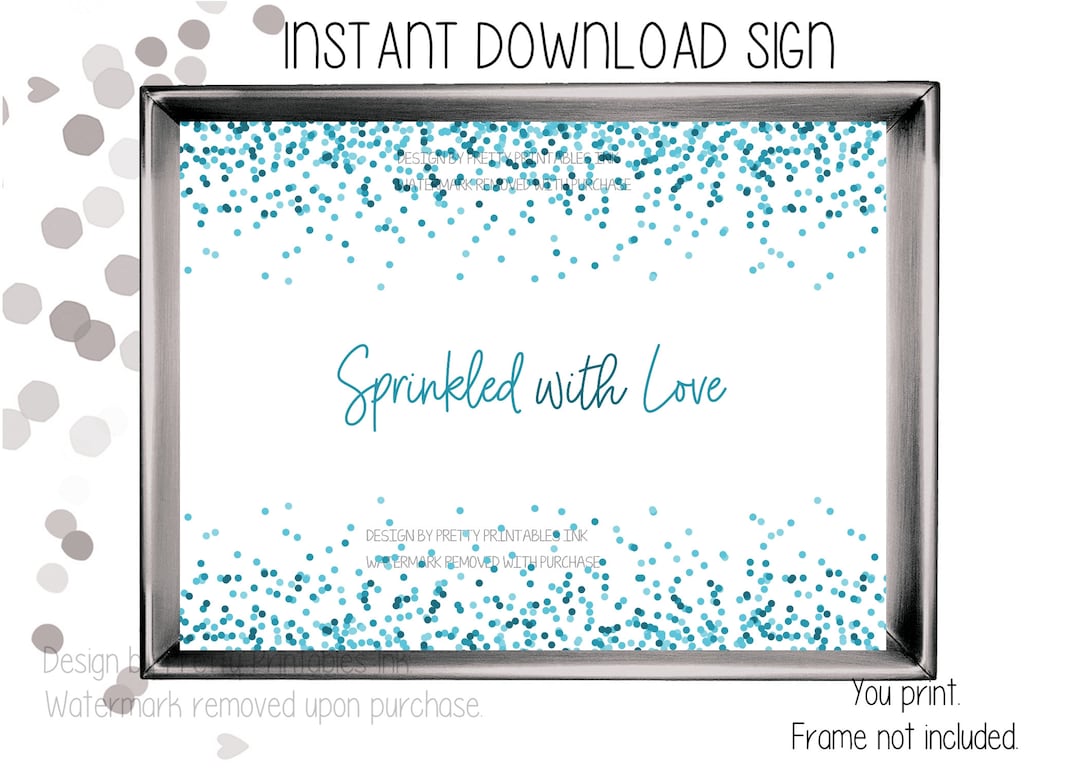 Sprinkled With Love Instant Download Sign, Baby Sprinkle Sign ...