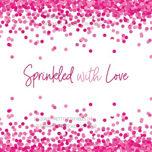 Sprinkled With Love Sign Instant Download, Baby Sprinkle Sign, Pink ...