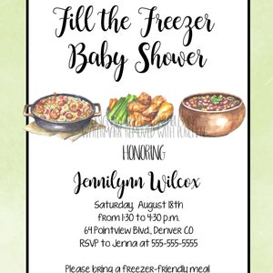 Fill the Freezer Baby Shower Invitation (PDF & JPEG) - Etsy