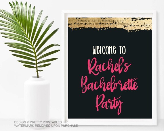 Printable bachelorette sign, bachelorette welcome sign, custom ...