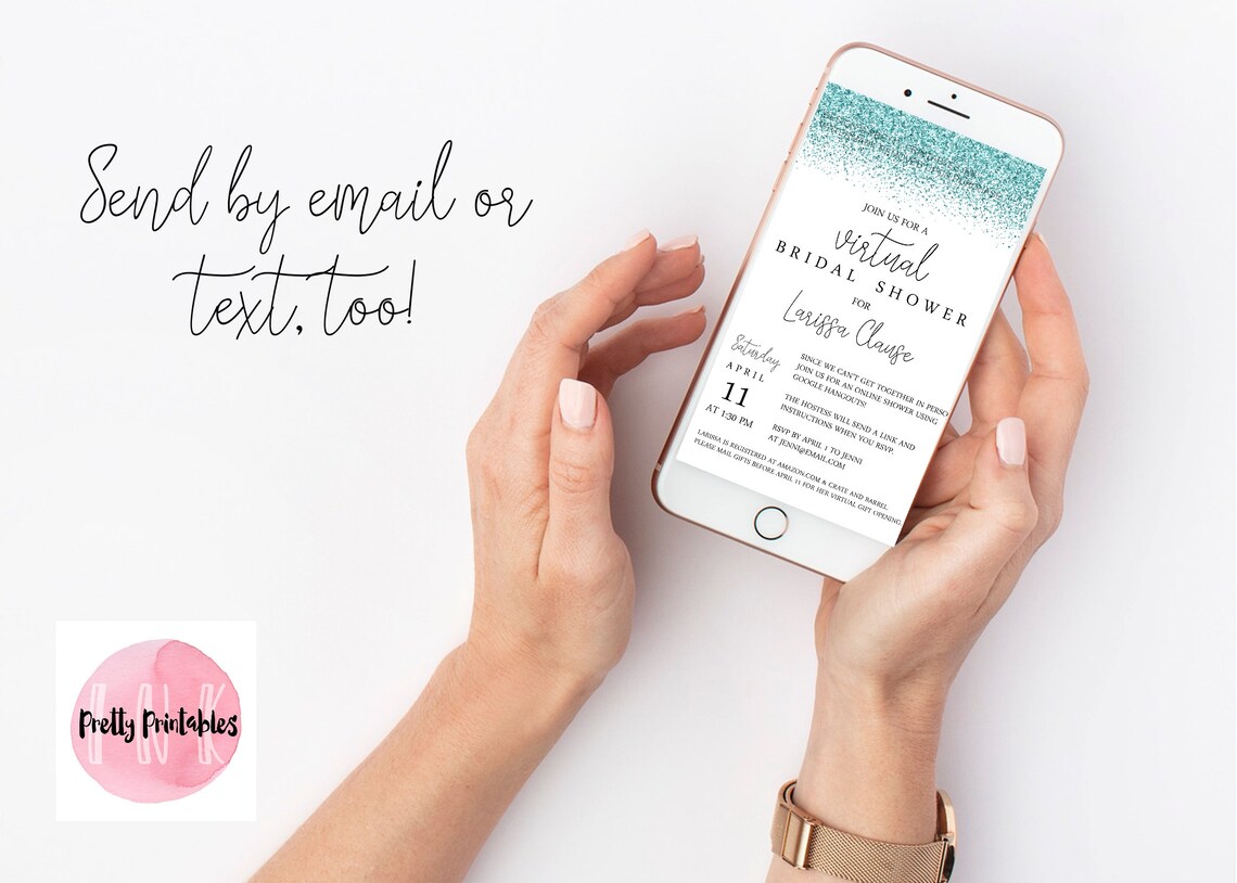 Virtual Shower Invitation Bridal Shower Invite Virtual - Etsy