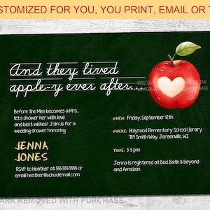 Teacher Bridal Shower Invitation, Classroom Shower Invitation, School ...