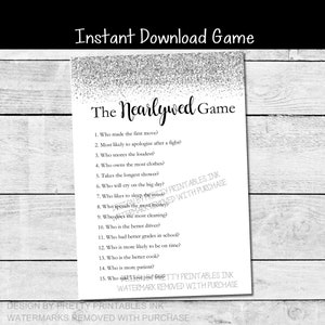 Engagement Party Game, the Nearlywed Game, Bride or Groom Game, Couples Quiz for Engagement ...
