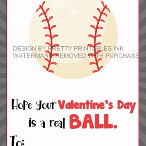 Baseball Valentines Cards Printable | Baseball Valentines for Kids ...