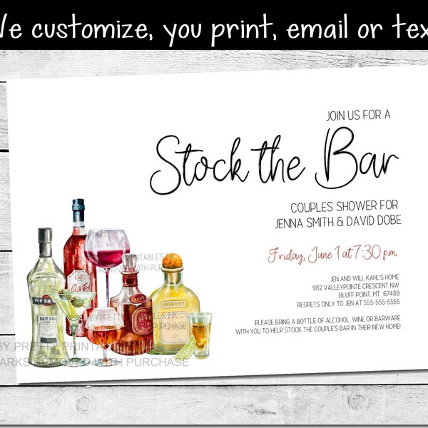 Stock the Bar Invitation - Etsy