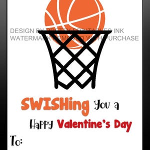 Basketball Valentines Cards Printable | Basketball Valentines for Kids ...