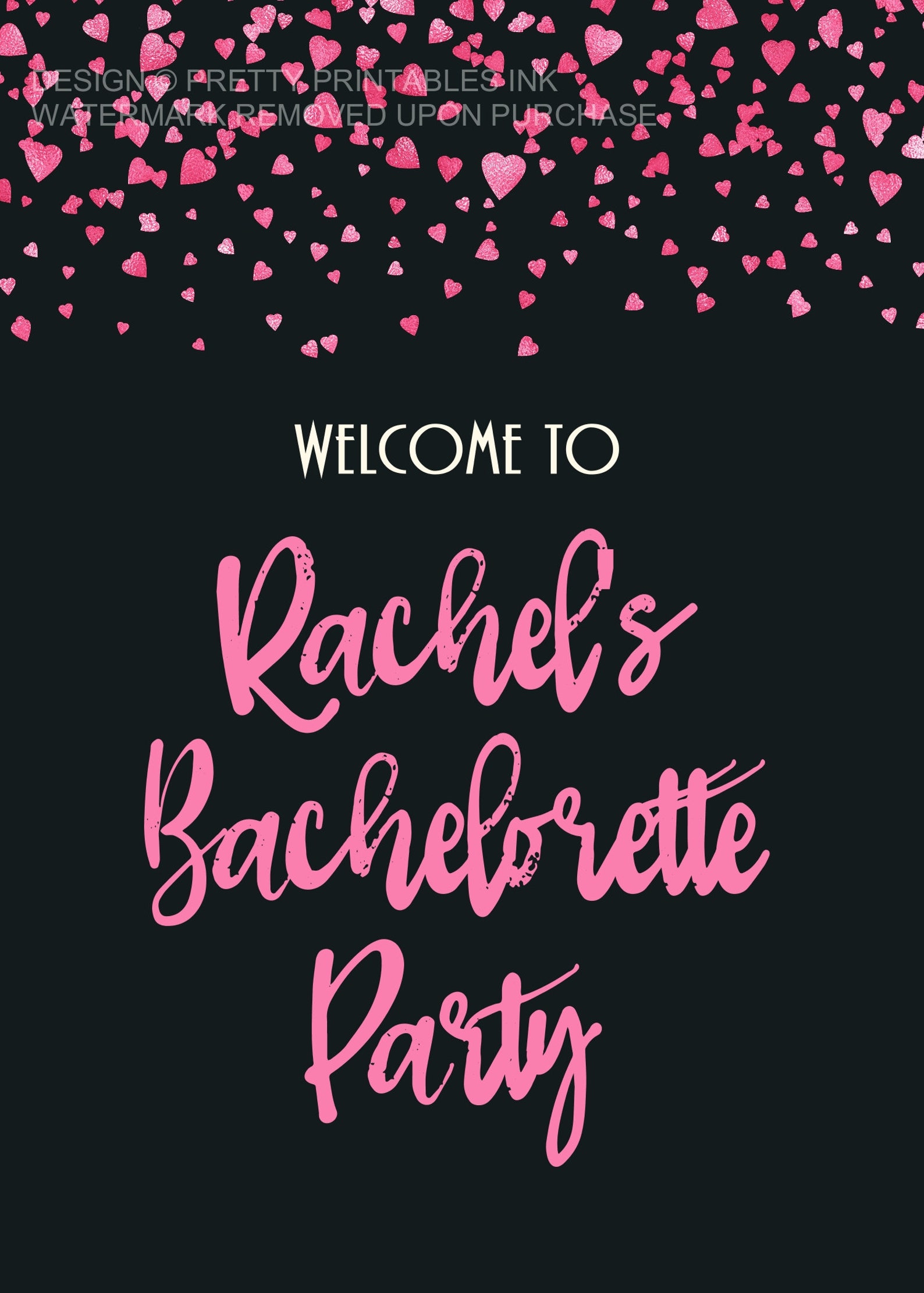 Printable Bachelorette Party Sign Custom Bachelorette Welcome - Etsy