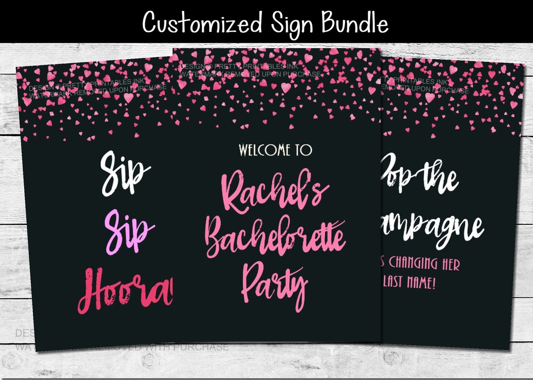 Printable Bachelorette Party Sign, Custom Bachelorette Welcome Sign ...
