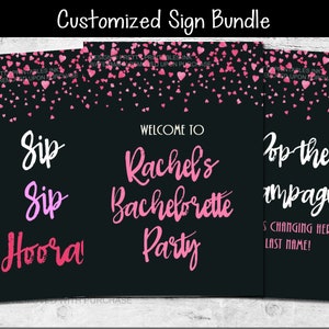Printable Bachelorette Party Sign, Custom Bachelorette Welcome Sign ...