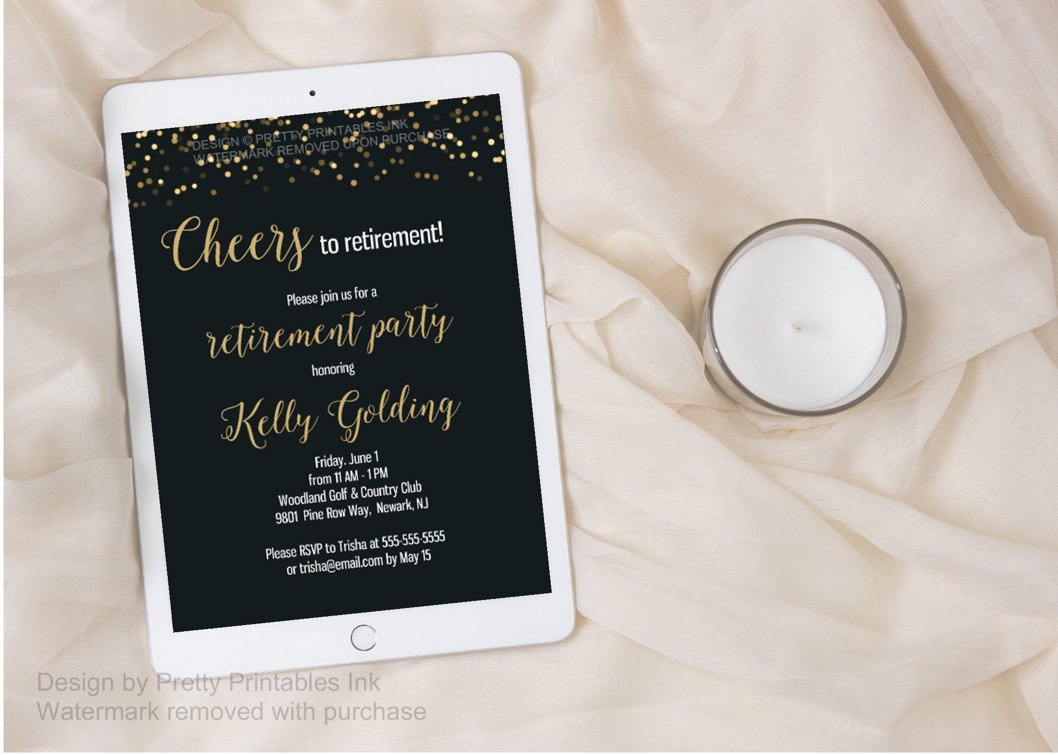 Retirement Party Invitation Printable Virtual Retirement - Etsy Canada