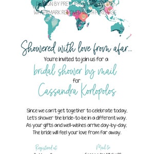 Bridal Shower by Mail Invitation, Long Distance Shower by Mail ...