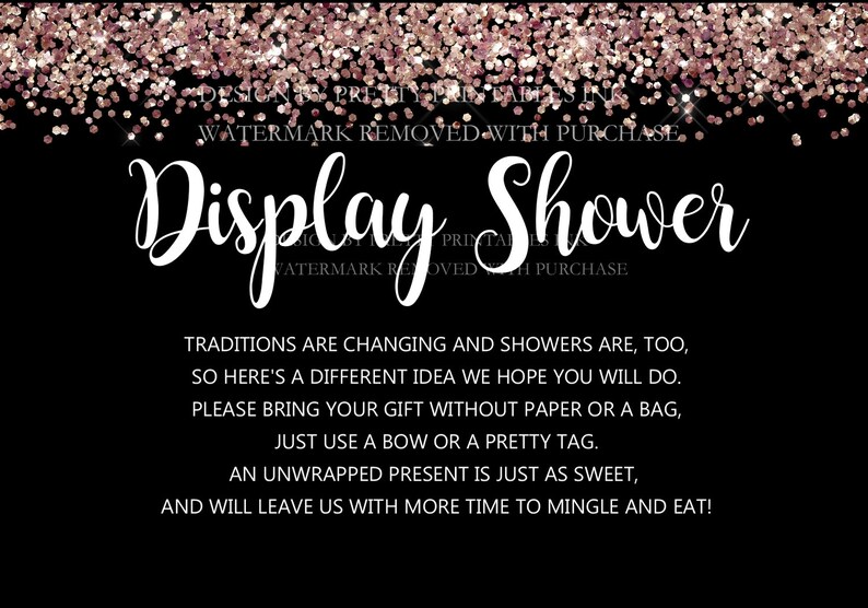 Instant Download Display Shower Insert Display Shower Card - Etsy