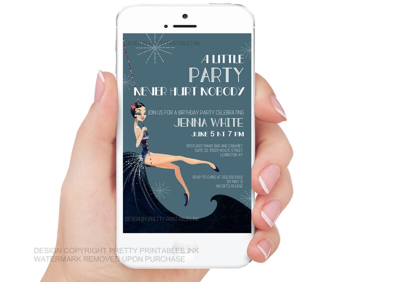 Roaring 20's Flapper Invitation Gatsby Party Invitation - Etsy