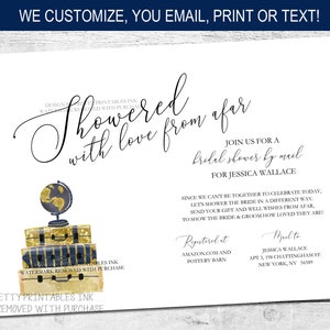 Bridal Shower by Mail Invitation Long Distance Shower by - Etsy