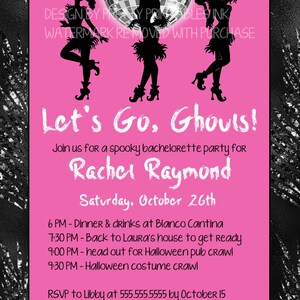 Halloween Bachelorette Invitation - Let's Go Ghouls, Witchy ...