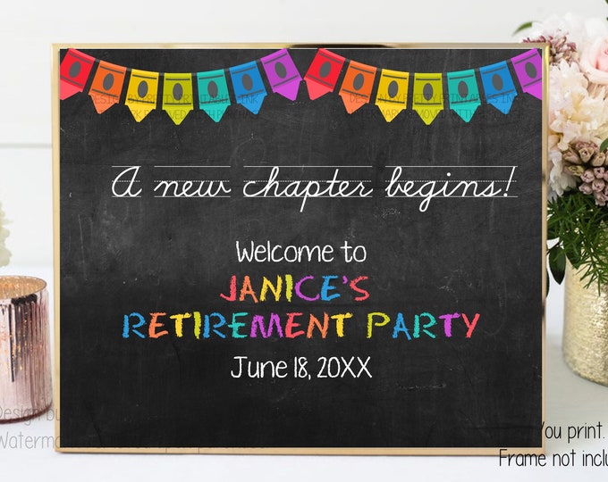 Virtual Retirement Party Invitation: Black and Gold Design (PDF) - Etsy ...
