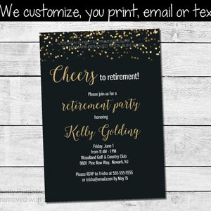 Retirement Party Invitation Printable Virtual Retirement - Etsy Canada