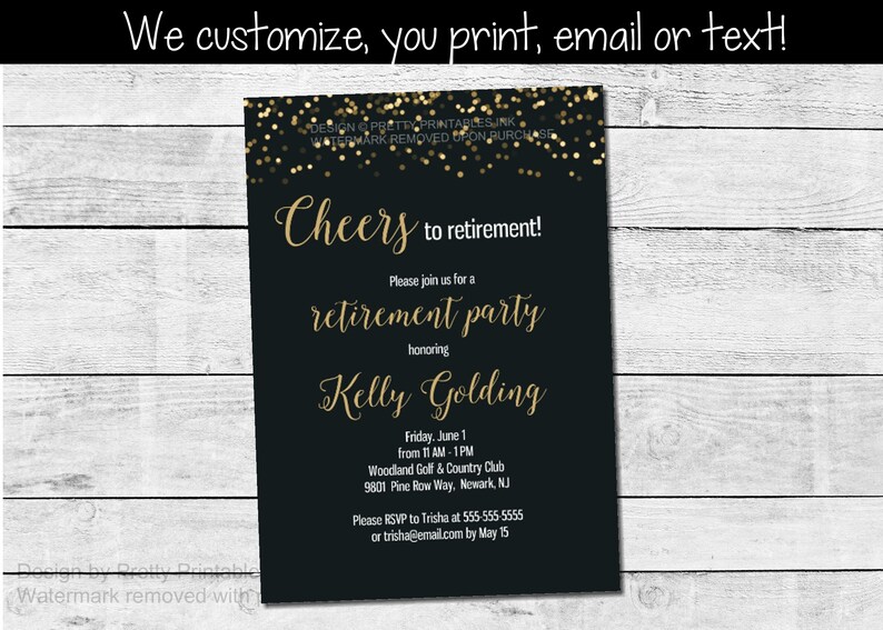 Retirement Party Invitation Printable Virtual Retirement - Etsy Canada